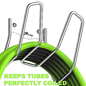 JBscoop Garden Hose Holder, Garden Hose Hanger Wall Mount for Water Hose, Extension Cords, Air Compressor Hose, Heavy Duty & Rust Proof (90 Feet)