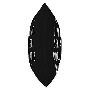 Funny True Crime and Dogs Gift for Dog Mom or Dad Sorry I Can't I'm Watching Serial Killer with My Dog Throw Pillow, 18x18, Multicolor