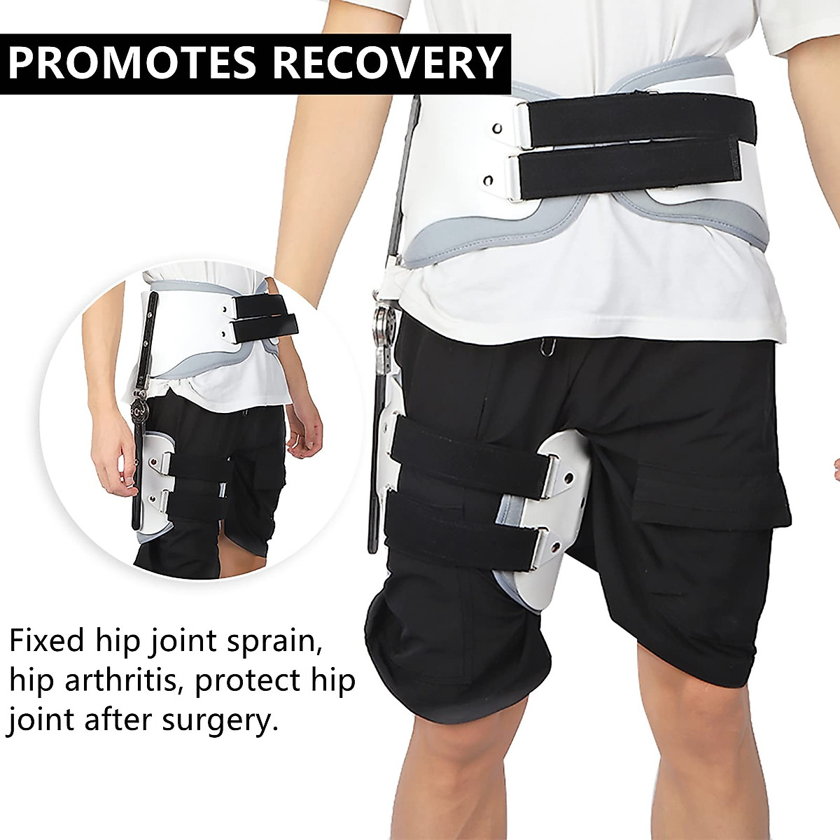 Yinhing Hip Brace -Groin Support Wrap for Hip Muscles Pain Relief Thigh Hamstring,Quadriceps,Joints Injuries Adjustable Hip Strap Pulled Muscles Hip Orthosis Compression Brace
