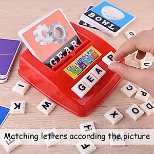 Little Bado Preschool Learning Matching Letter Board Games Alphabet Letter Word Recognition Educational Toys for Kids 3 4 5 6 7 Boys Girls Christmas Birthday Gift