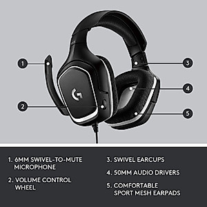 Logitech G332 SE Stereo Gaming Headset for PC, PS4, Xbox One, Nintendo Switch