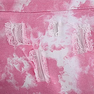 oelaio My Orders Placed Vacation 2023 Girls Shorts Swimsuits for Women Pants Hole Pocket Denim Teen Girls Casual Jeans Shorts Fashion Tie-Dye Bottom