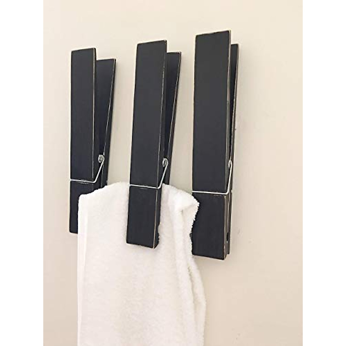 Set of 3 Extra Large Clothespins, Rustic Giant 12 Inch Clothespin, Variety of Colors, Jumbo Clothespin