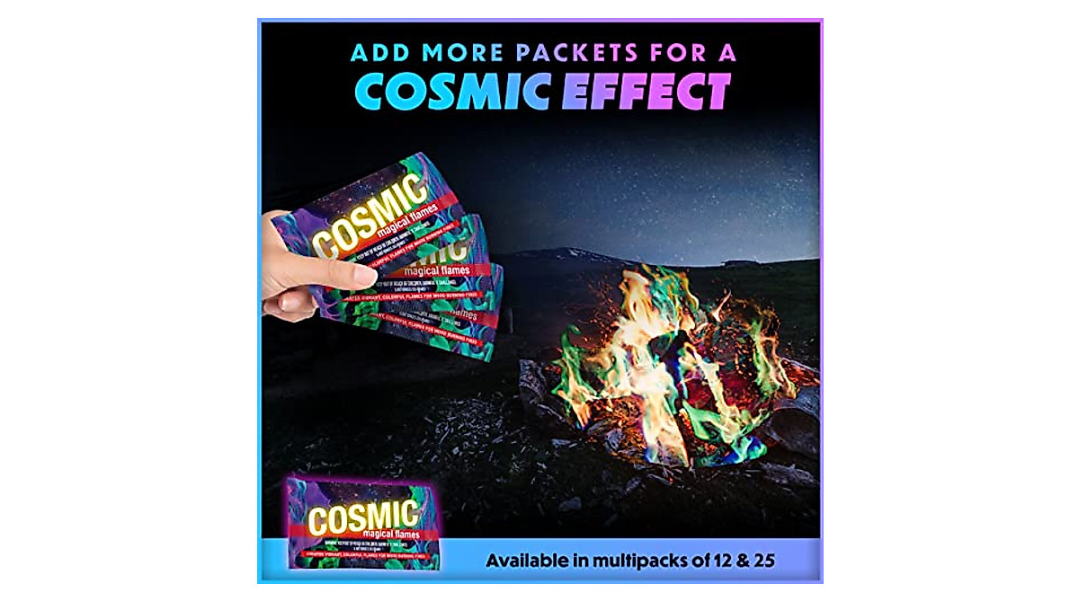 Magical Flames Cosmic Fire Packets - Vibrant Color Change Fire Effects