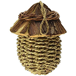 Prevue Pet Products BPV1171 Wood Roof Small Bird Nest