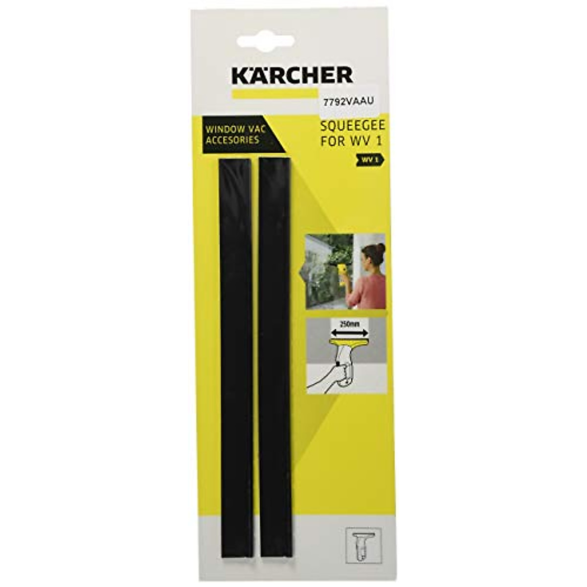 Karcher WV 1 Window Vacuum Replacement Squeegee Blades - 2 Pack