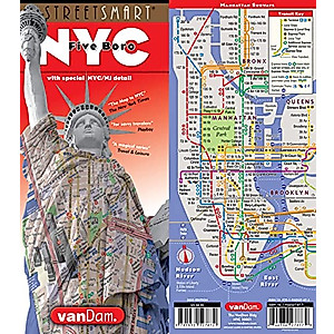 StreetSmart NYC Five Boro Map by VanDam-Laminated pocket city street map w/ attractions in Metro NYC & all 5 boros of NY City: Manhattan, Brooklyn, ... ... new Subway Map – Folded Map 2025 Edition