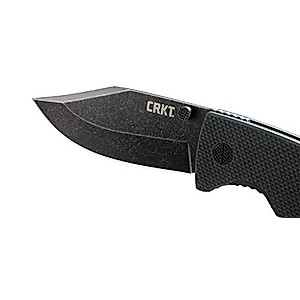 CRKT Gulf EDC EDC Folding Pocket Knife: Heavy Duty Everyday Carry Work Knife, Liner Lock, Clip Point Blade with Stonewash Finish, G10 Handle 2795