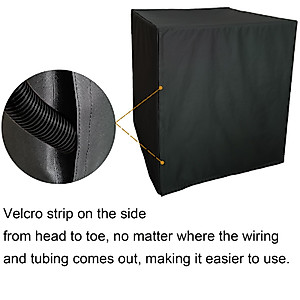 Cover Geny Winter Air Conditioner Cover for Outside Units,Outdoor AC Cover, Heavy Duty Ac Condenser Cover, Windproof Waterproof Central A/C Cover, Swamp Cooler Cover Square Black 36x36x39