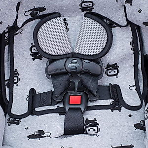 JYOKO Kids Cotton Cover Liner for car seat Compatible with Graco 4Ever DLX 4-in-1 (Cover, Robot Space)