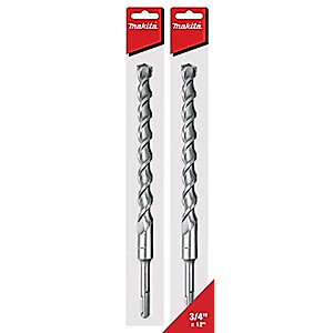 Makita 2 Pack - SDS-Plus 3/4” Drill Bits For SDS+ Rotary Hammers - 10" Deep Drilling Into Concrete & Masonry