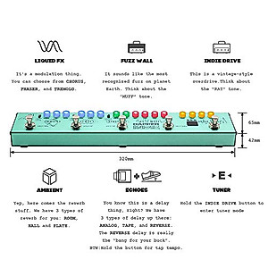 Valeton Multi Effects Guitar Pedal Dapper Indie of Distortion Reverb Delay Chorus Fuzz And Phaser Tremolo for Indie Ambient Psychedelic Grunge Post Rock Stoner Metal Retro Alternative Tone
