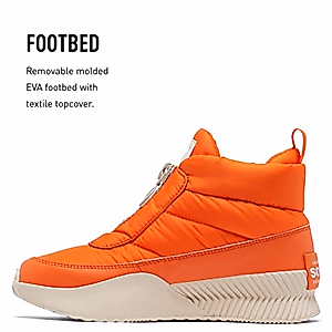 Sorel Women's Out 'N About Puffy Zip Waterproof Boot - Heatwave, Fawn - Size 10