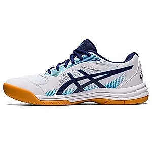 ASICS Men's Upcourt 5 Court Shoes, 9, White/Indigo Blue