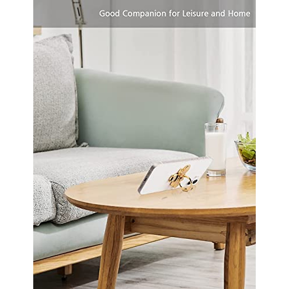 Phone Ring Holder with Crystal, Allengel Bee Phone Ring Grip Finger Kickstand, Gold Black