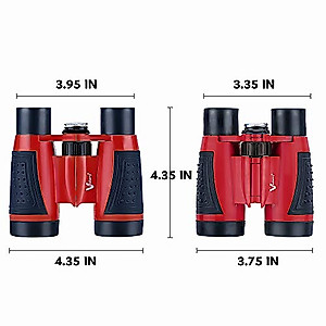Vanstarry Compact Binoculars for Kids Bird Watching Hiking Camping Fishing Accessories Gear Essentials Best Toy Gifts for Boys Girls Children Toddler Waterproof 5X30 Optical Lens Including Compass