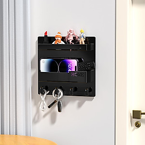 Bedside Wall Organizer, Wall Mount Self Stick On, Cute Room Decor Aesthetic, Girls Room Decor, Cool Stuff for Bedroom Storage and Organization