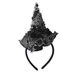 AVMBC Halloween Witch Hat Headband Witch Costume Headwear for Halloween Cosplay Party Accessories