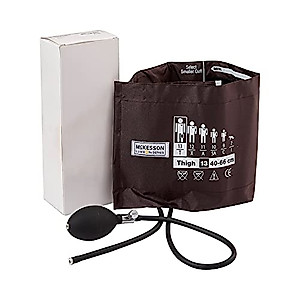 McKesson LUMEON Blood Pressure Cuff and Bulb, Thigh, Black, XL, 40 cm to 66 cm, 1 Count