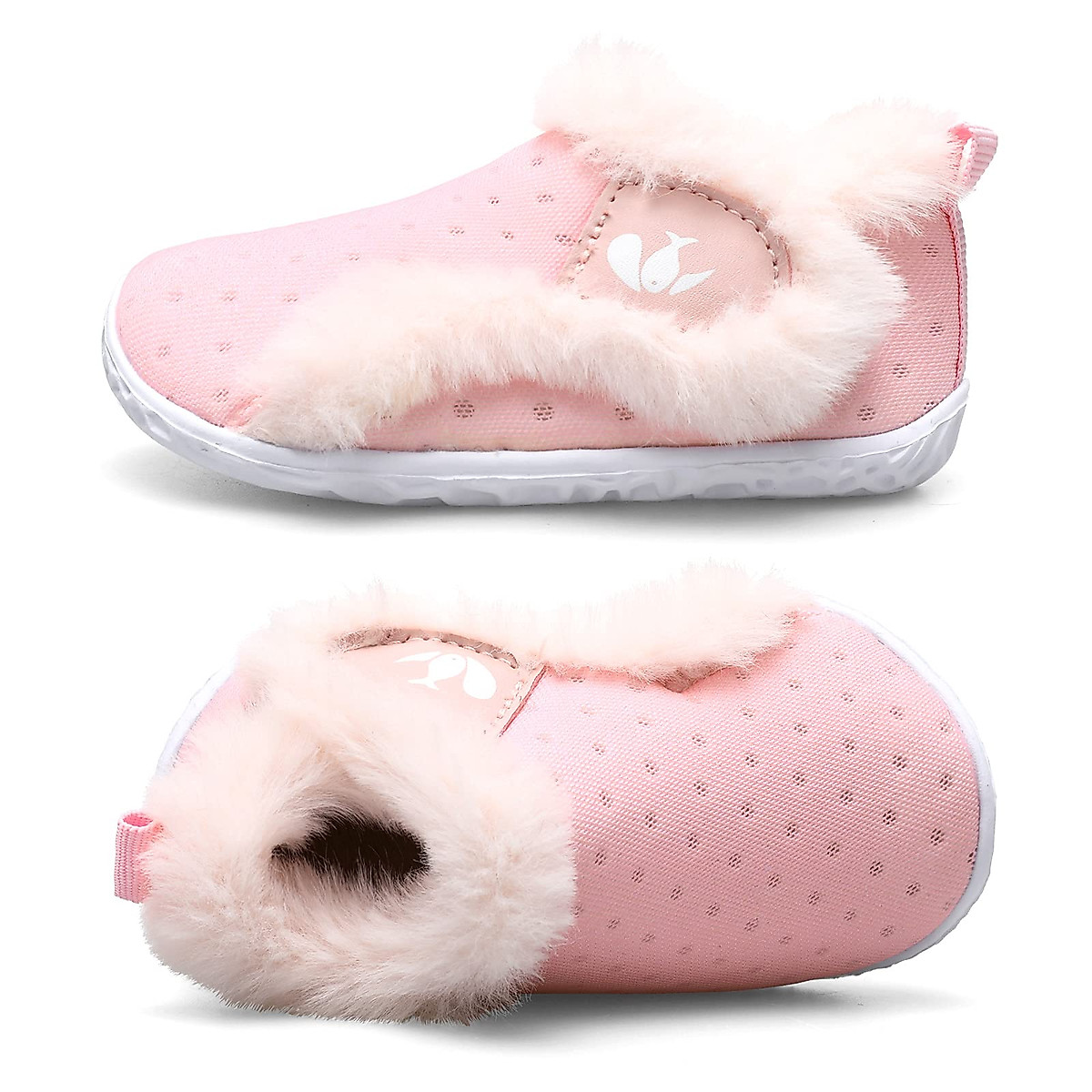 FEETCITY Newborn Baby Booties Non-Slip Sole for Boys Girls Infant Winter Shoes Warm Fleece Cozy Socks Shoes 12-18 Months