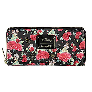 Loungefly Disney Beauty And The Beast Flowers And Friends Zip Around Wallet