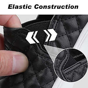 NCCB Girls Sneakers Slip On Casual Sneakers for Girls Nonslip Comfort Lightweight Flats Shoes for Big Girls Little Girls Black 2