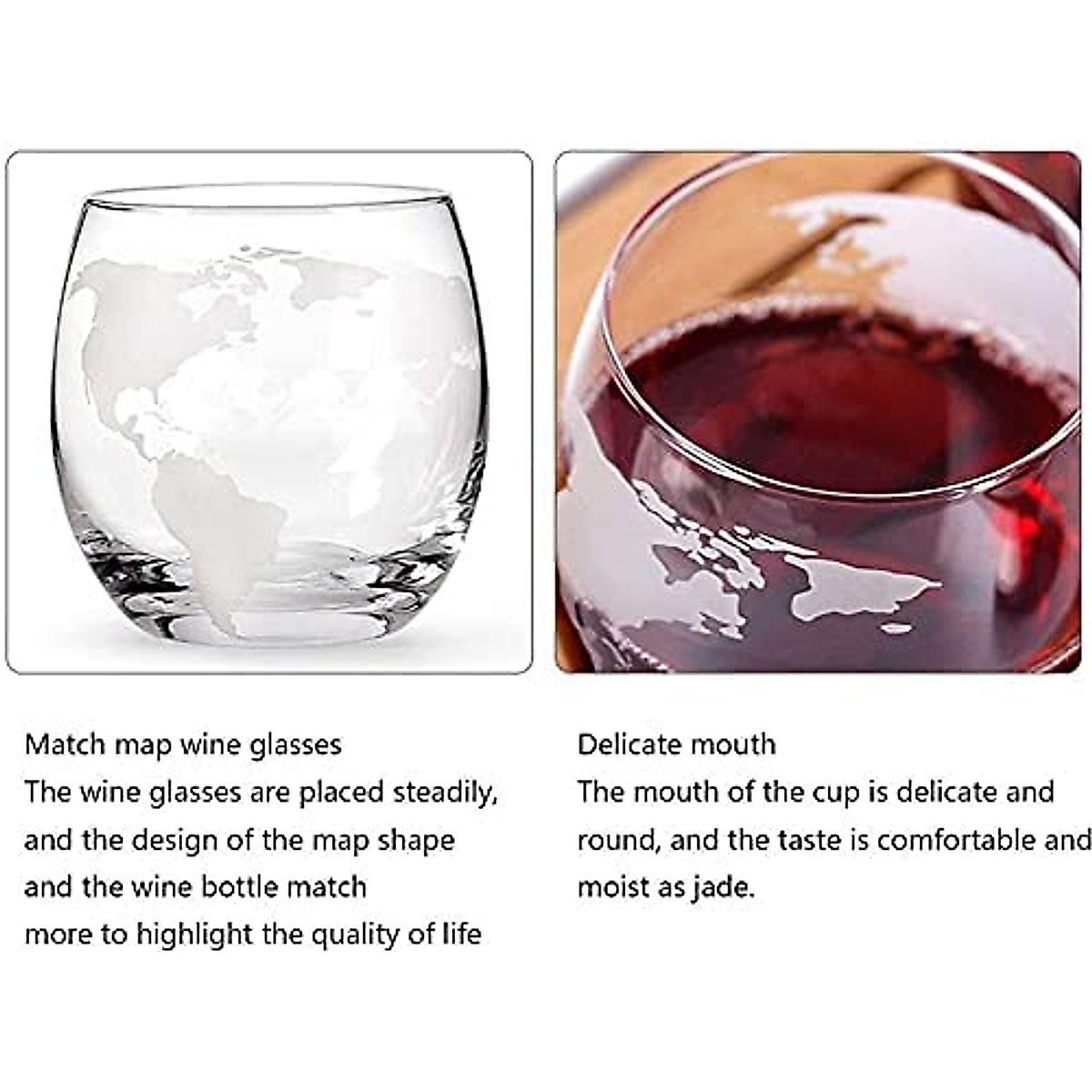 Decanter Globe Whiskey Decanter Set with Etched World Globe Glasses and Antique Sailing Ship Wine Decanter Wine bottle