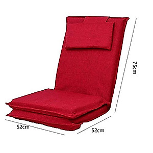 LLLY Classic Style Single Lazy Sofa with 5-Speed Adjustment of Backrest, Steel Frame Structure, Foldable Built-in Zip, Easy to Clean (Color : Gray)