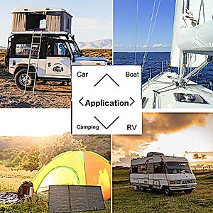 XINPUGUANG 200W Foldable Solar Panel Charger for Portable Power Station & RV Battery, Compatible with Jackery/Roackpals Generator, with 20A Controller for 12V Battery RV Boat Camping