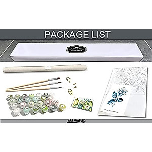 Artmaple Paint by Number for Adults Beginner Kids, Ideal Gift Choice for Birthday,Anniversary or Any Festival. DIY Acrylic for Decor Canvas Roll (16x24, Flowers in Glass Bottles)