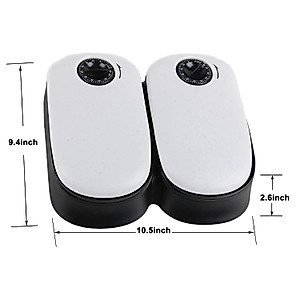 PAWISE Automatic Cat Feeders 2 Meal Automatic Dog Feeder,Dog/Cat Food Dispenser 1.5 Cups, Schedule Meal or Treat, with 48-Hour Timer