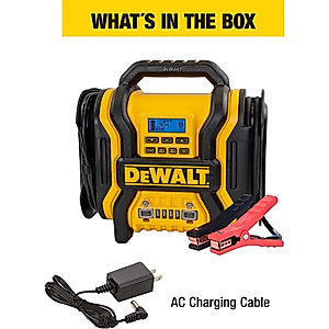 Dewalt 120V Digital Jump Starter/power Station 1600 Peak Amp