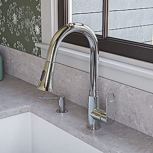 ALFI brand ABKF3480-PC Kitchen Faucet, 15.25"H, Polished Chrome