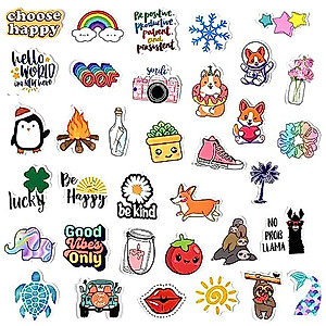 Inspiration Stickers for Laptop Phone Teens Kids Skateboard students adults Computer Decals Positive Cute Vinyl Waterproof Sticker Pack Quote Stickers Water Bottles Sticker Motivational Words Stickers