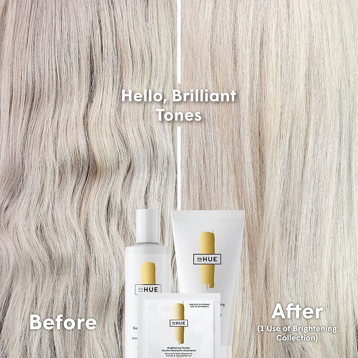 dpHUE Gentle Brightening Shampoo - 8.5 oz - Cleanses While Boosting Brightness & Shine - Fresh, Floral Scent - Color Safe, Vegan, Cruelty Free