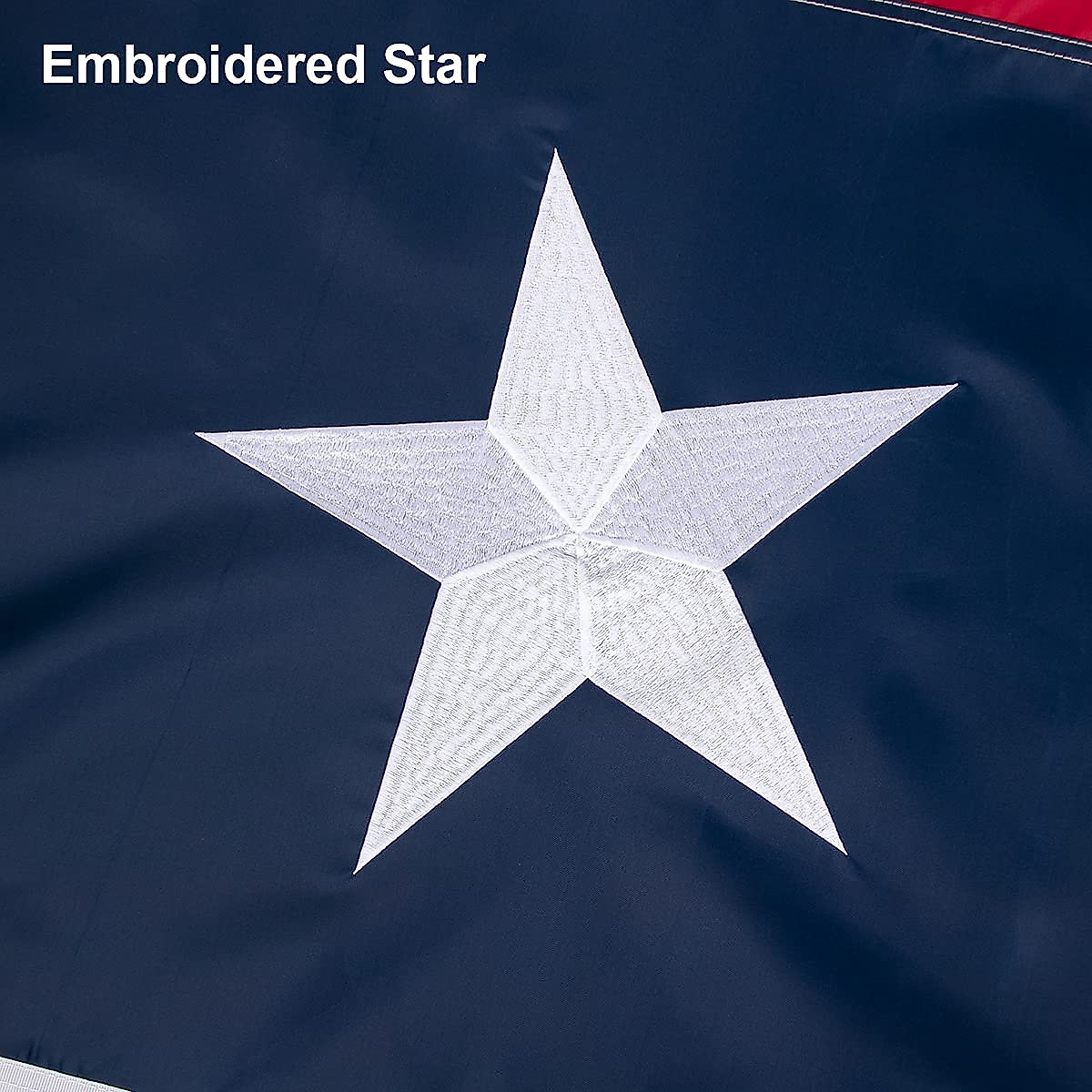 Texas Flag Outdoor - Heavy Duty Nylon Texas State Flags with Embroidered Stars, Sewn Stripes and Brass Grommets