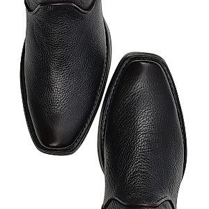 Cuadra Men's Boot in Bovine Leather Black with Zipper, 1J2JRS, Size 9.5