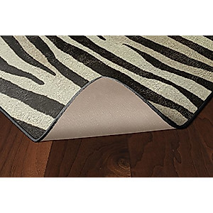 Brumlow Mills Animal Print Pattern Area Rug for Living Room, Dining, Kitchen, Bedroom, Doorway, and Contemporary Home Décor, 2'6" x 3'10", Zebra