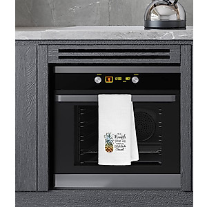 Be a Pineapple Stand Tall Wear a Crown and Be Sweet Kitchen Towels Dishcloths 24"x16",Summer Fruit Pineapple Dish Towels Bath Towels Hand Towels,Gifts For Girls Women Sister Daughter Pineapple Lover