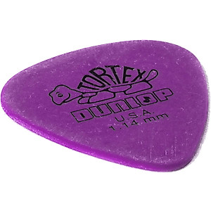 Dunlop Tortex Standard 1.14mm Purple Guitar Pick, 12 Pack