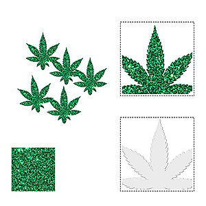 Ambishi 120pcs Marijuana Leaf Confetti, Have a Dope Birthday/420 Birthday Party Table Decorations, Adult Birthday Party Supplies