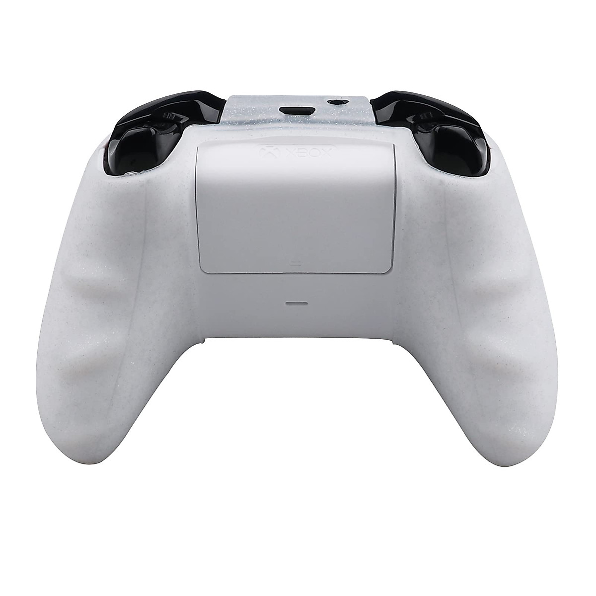 RALAN Glitter Controller Skin for Xbox One, Anti-Slip Silicone Controller Cover Protector Compatible for Xbox 1 Wireless/Wired Gamepad Joystick with 4 Thumb Grips Caps and Black Pro Thumb Grip x 8