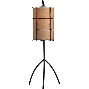 Crestview Collection Miller Metal Table Lamp in Black