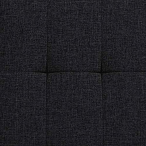 DHP Haven Small Space Sectional Sofa, Dark Gray Linen Futon,