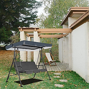 NARFIRE Replacement Canopy,Outdoor Garden Swing Seat Replacement Canopy Sun Shade Awning Cover(Excluding Swing Red)