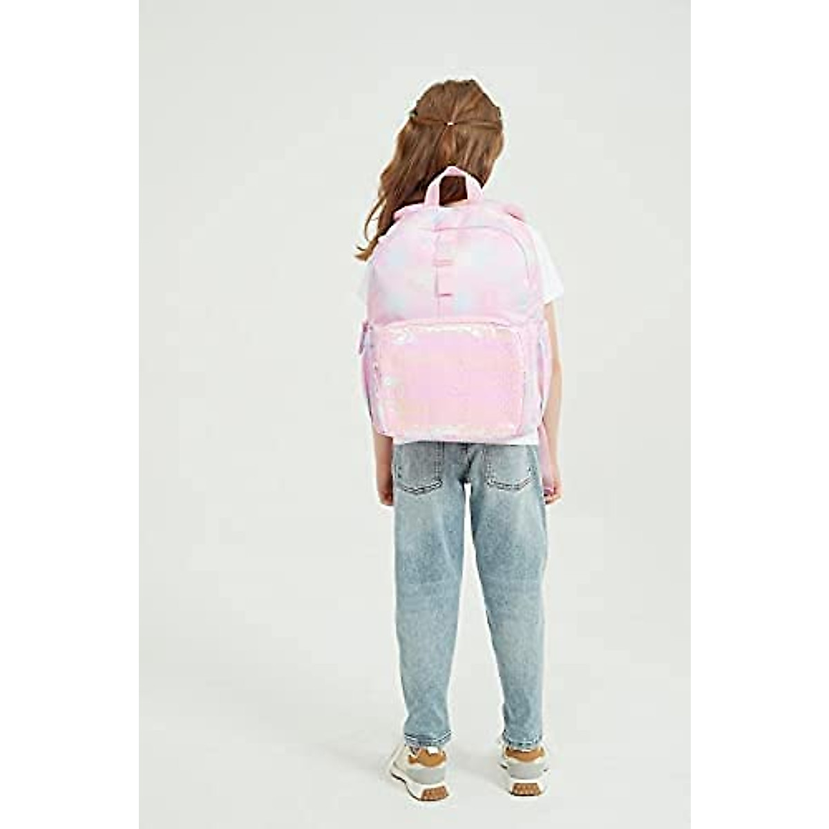 Girls Backpack With Lunch Box,Cute Girl's Backpack Toddler Hiking Backpack Set Pink Backpack for Girls Kindergarten Preschool Elementary with Lunch Box and Pencil Box