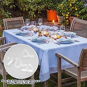 48 Pcs Table Cloth Holder Clips Plastic Tablecloth Clips for Outdoor Picnic Tables, Clear Picnic Table Clips for Tablecloth, Table Skirt Clip Table Cover Clips to Hold Down Tablecloth for Party Events