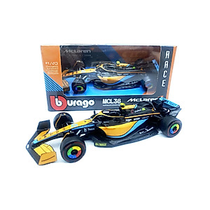 HTLNUZD Bburago 1:43 2022 F1 MCL36#4 Lando Norris F1 Racing 1/43 MCL36#4 Formula One Alloy Luxury Die Cast Collection Vehicles Model Gift