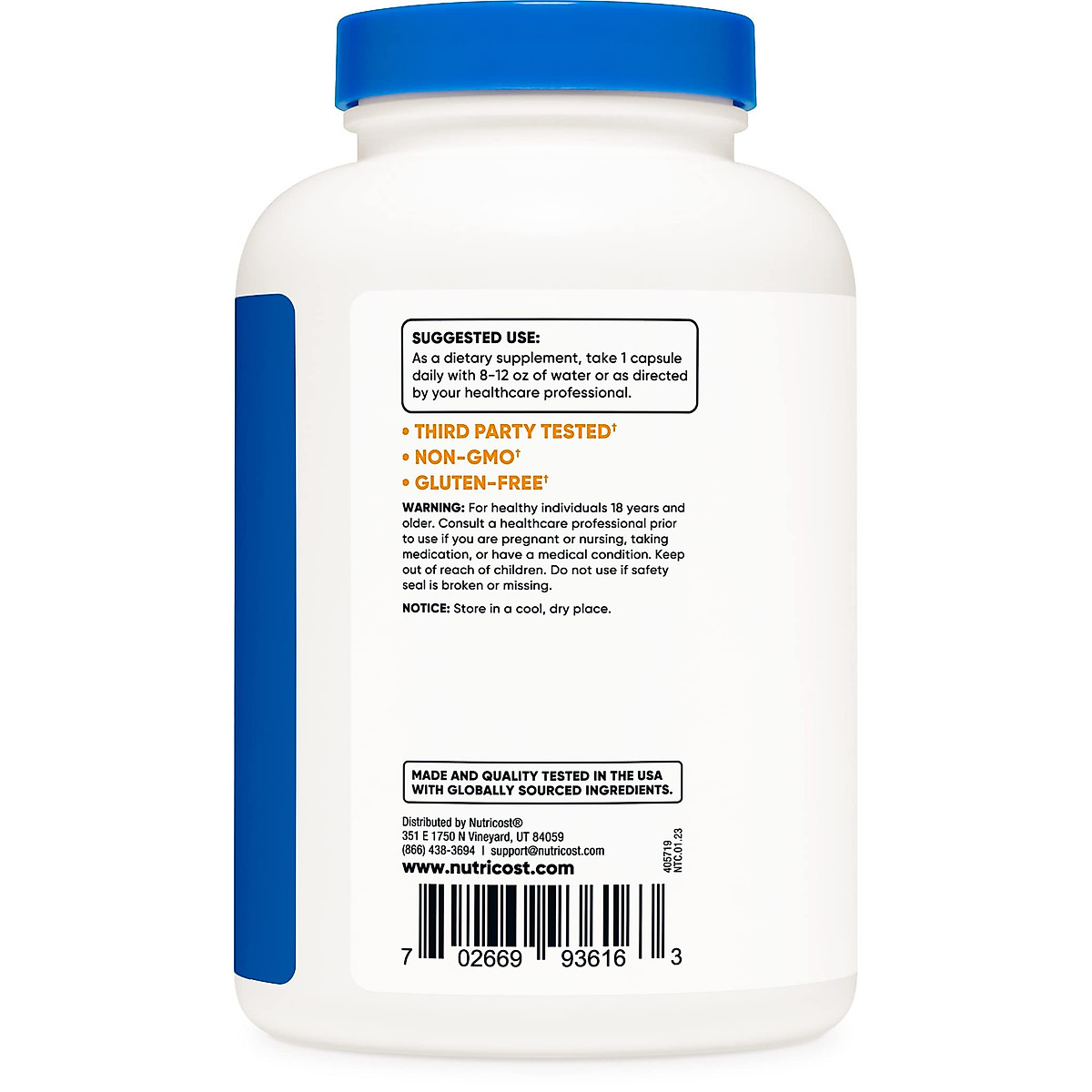Nutricost Betaine HCl + Pepsin 790mg, 240 Capsules - Gluten Free & Non-GMO