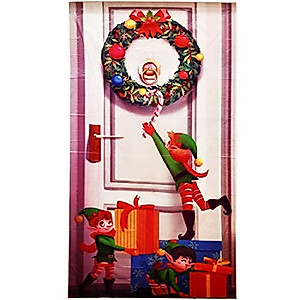 4 Pack Christmas Bathroom and Front Door Holiday Decorations and Covers